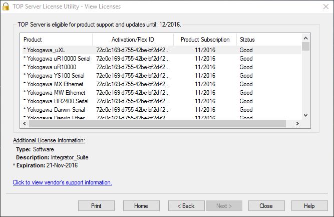 Finding TOP Server V5 Driver Support and Maintenance Expiration Information