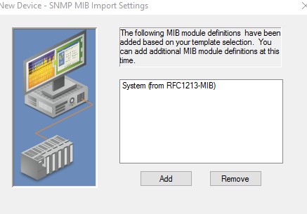How do you import a MIB file into the SNMP Driver?